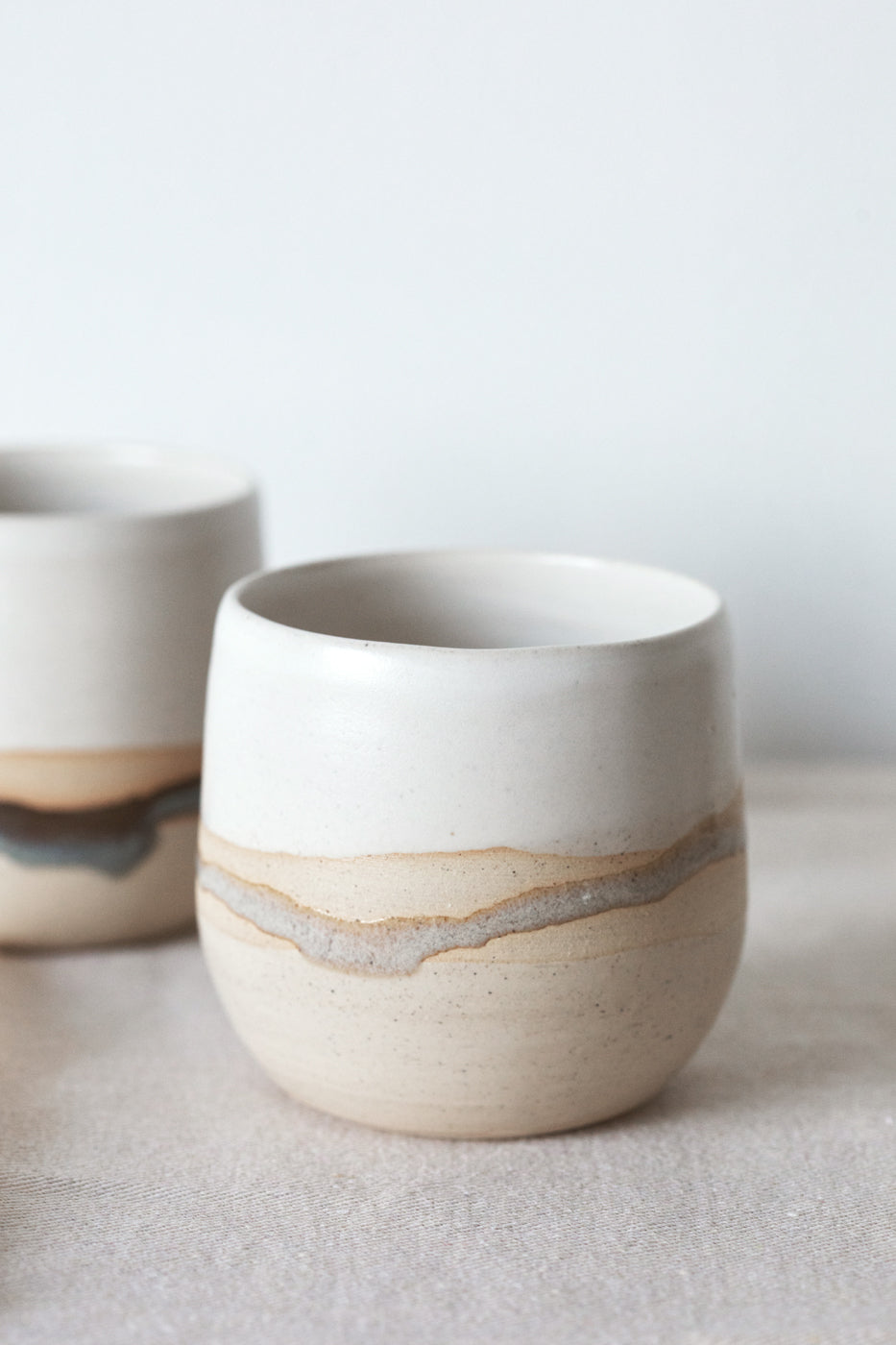 Handmade Stoneware Cup ~ River Series – Soft Fire Ceramics
